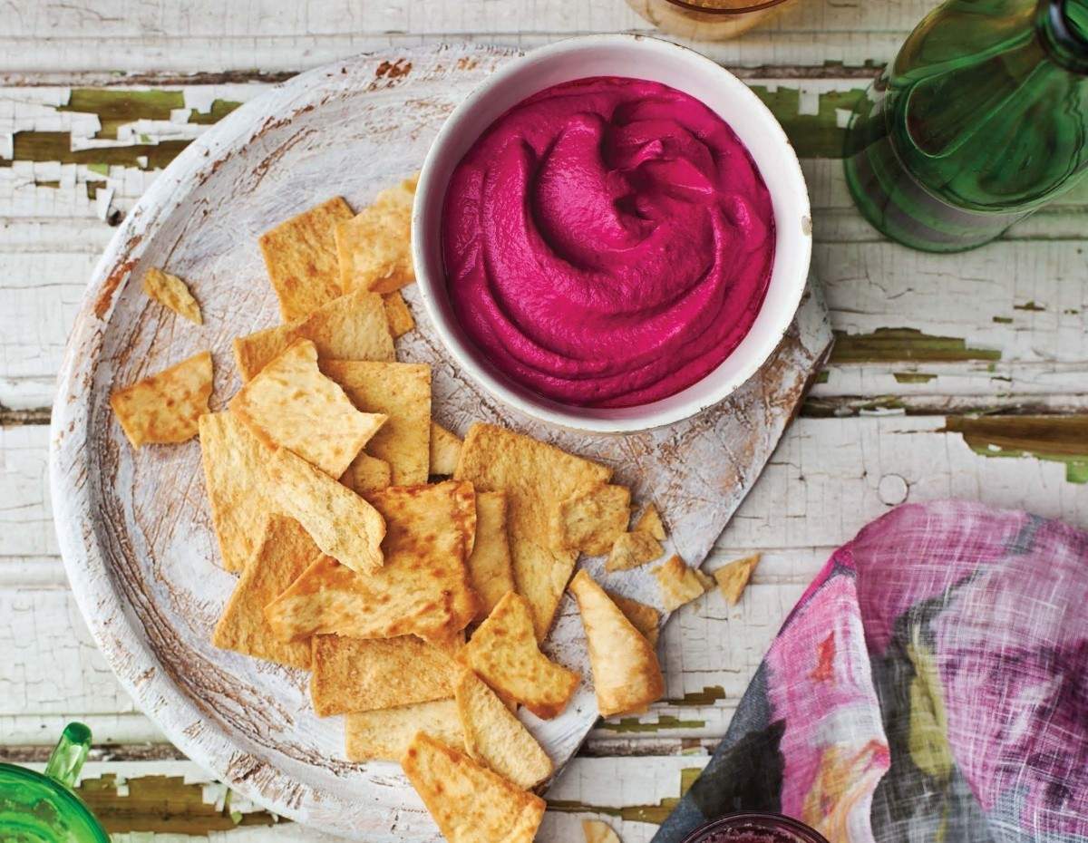 A colourful and bold beet hummus from Batch cookbook | Eat North