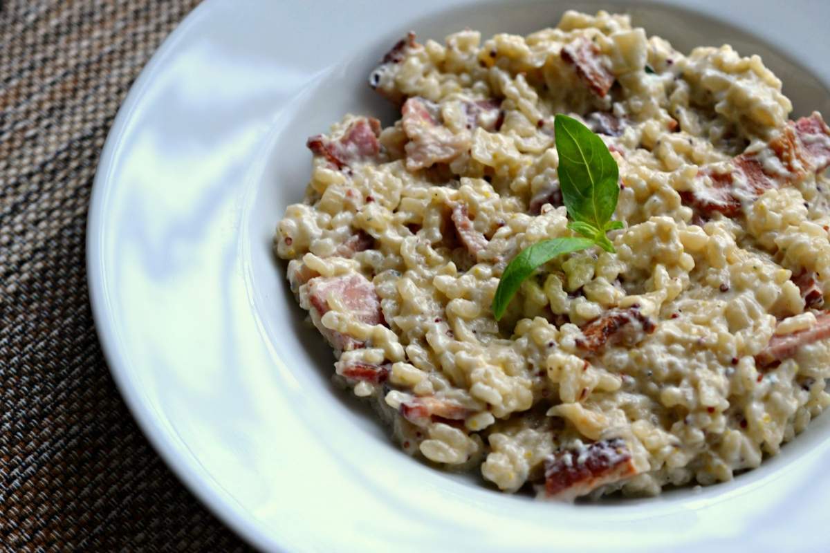 Bacon and blue cheese risotto | Eat North