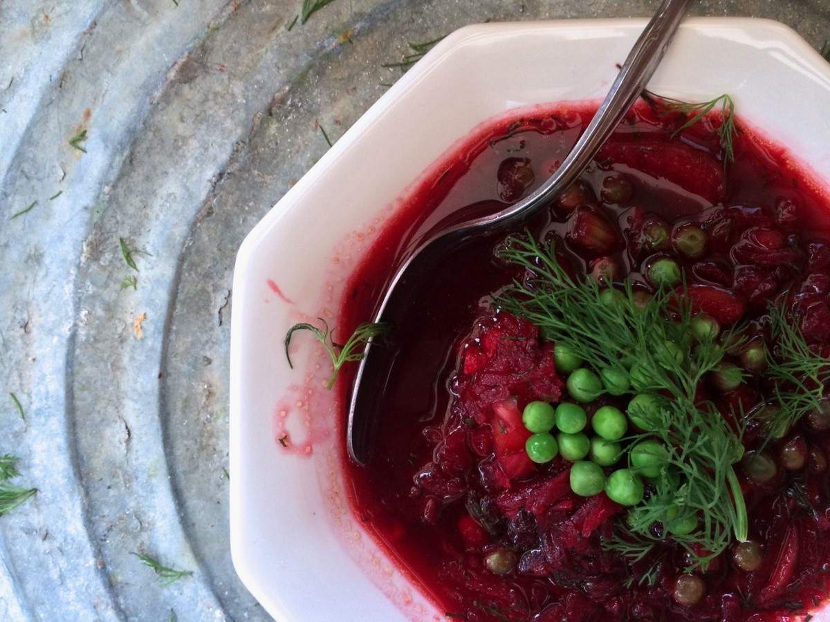 Lynette Suchar's Baba’s borshtch (Grandma’s beet soup) | Eat North