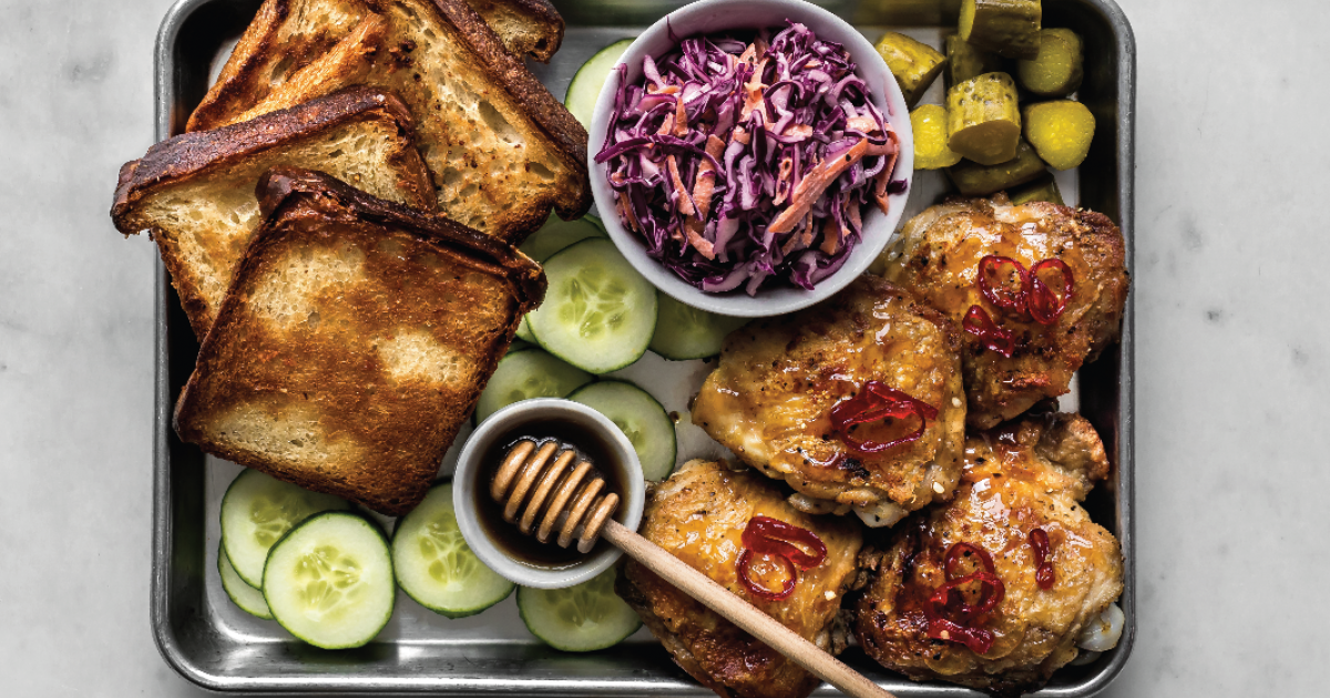 Hot maple crackling chicken thighs from the Eat With Us cookbook | Eat ...