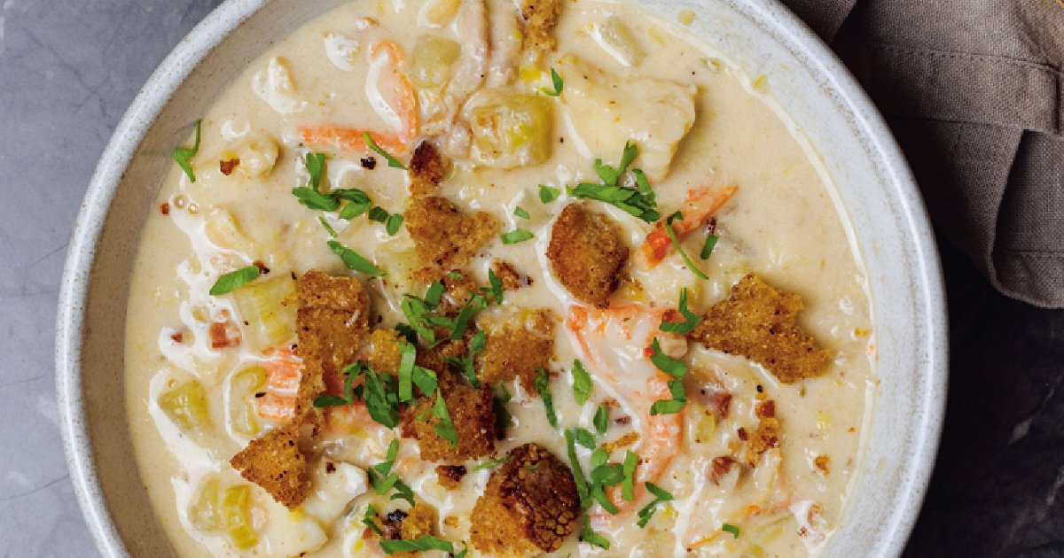 This seafood chowder recipe from the new Chuck Hughes cookbook is a ...